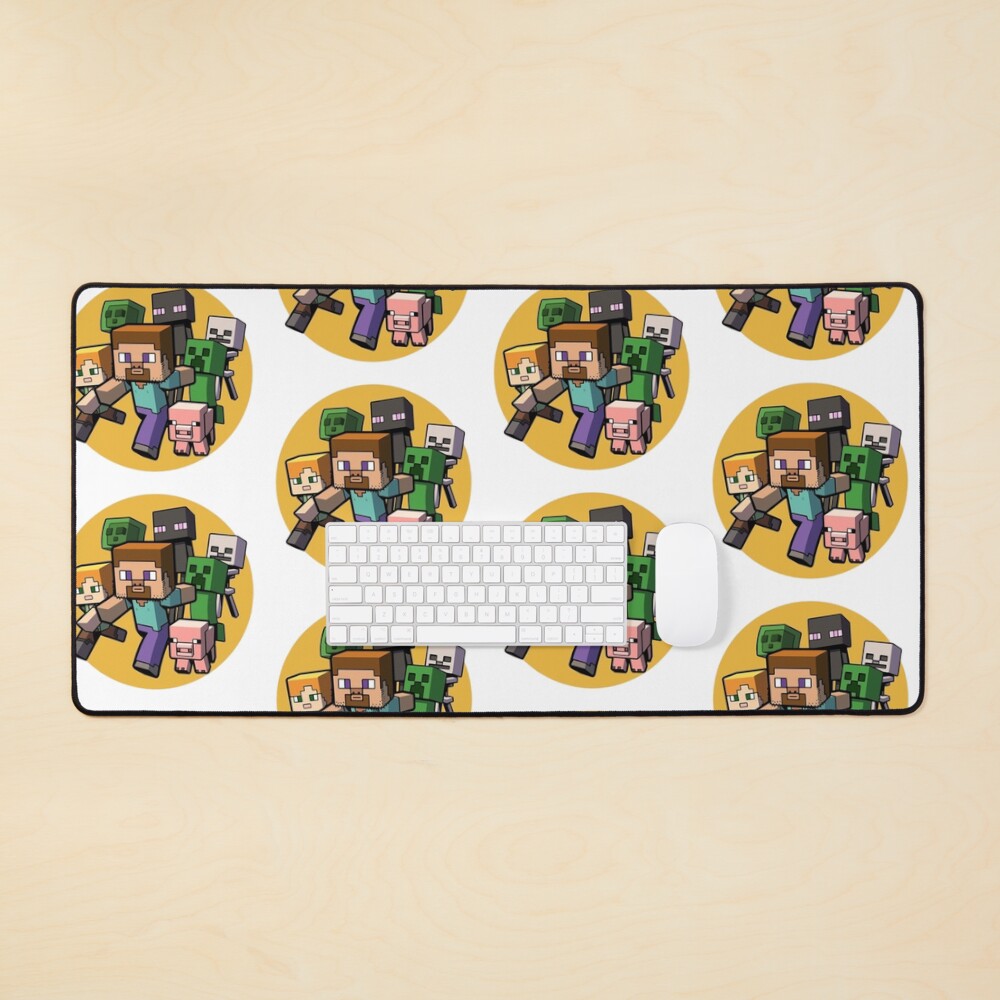"Minecraft Steve And Alex with mobs" Sticker by GuialStore | Redbubble