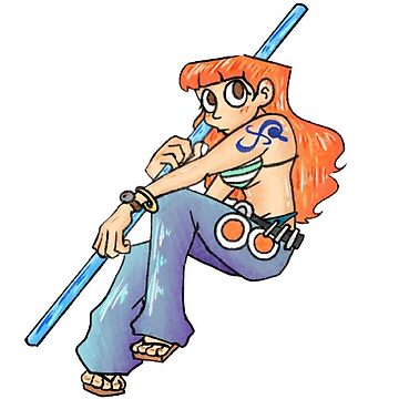 "Nami - One Piece Sticker" Sticker for Sale by Characuy | Redbubble