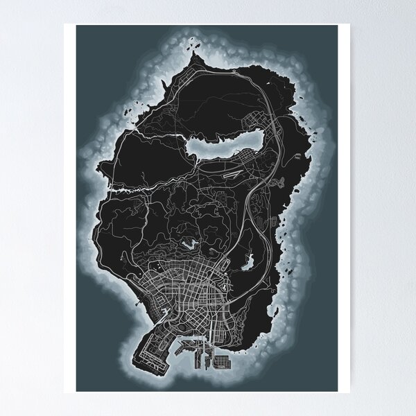 "GTA V Map" Poster for Sale by RuthandRose | Redbubble