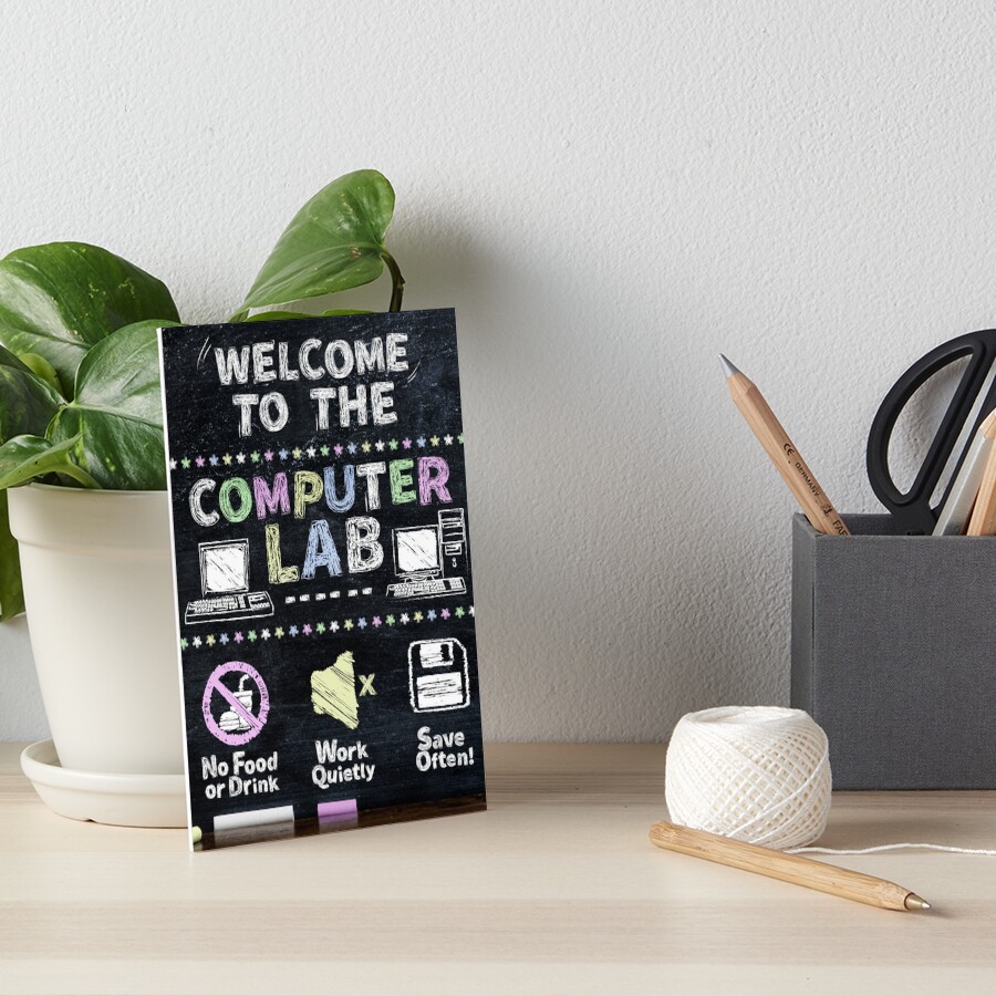 "Computer Lab Class Poster - Computer Lab Rules" Sticker for Sale by ...