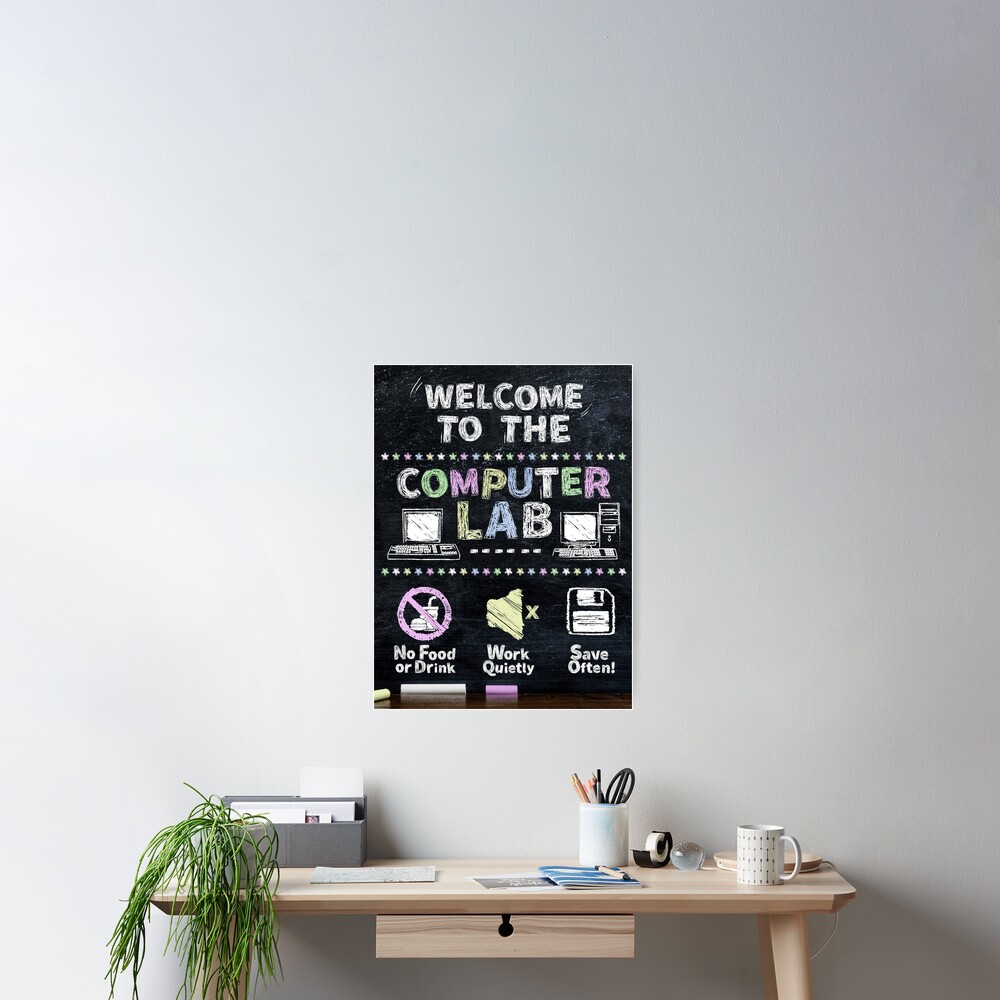 "Computer Lab Class Poster - Computer Lab Rules" Sticker for Sale by ...