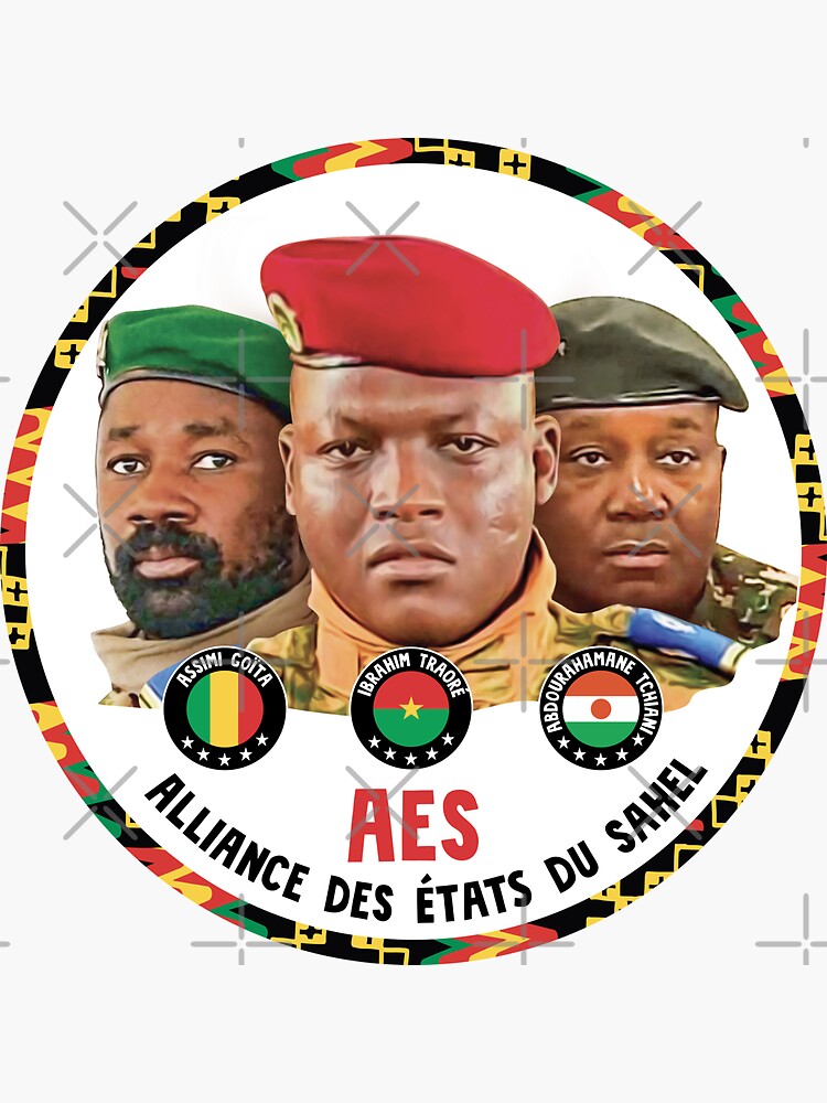 "Africa, AES-Alliance of Sahel States" Sticker by Wolagno | Redbubble