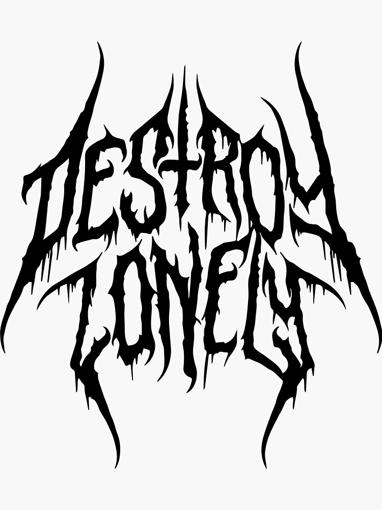 "Destroy Lonely Black Logo" Sticker for Sale by johnlmao | Redbubble