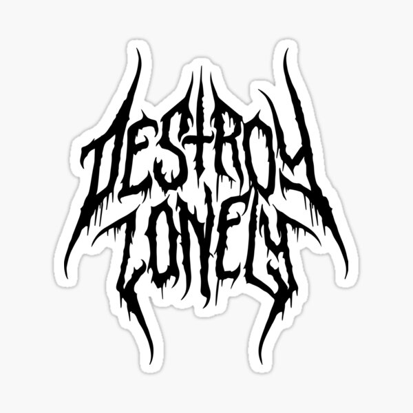 "Destroy Lonely Black Logo" Sticker for Sale by johnlmao | Redbubble