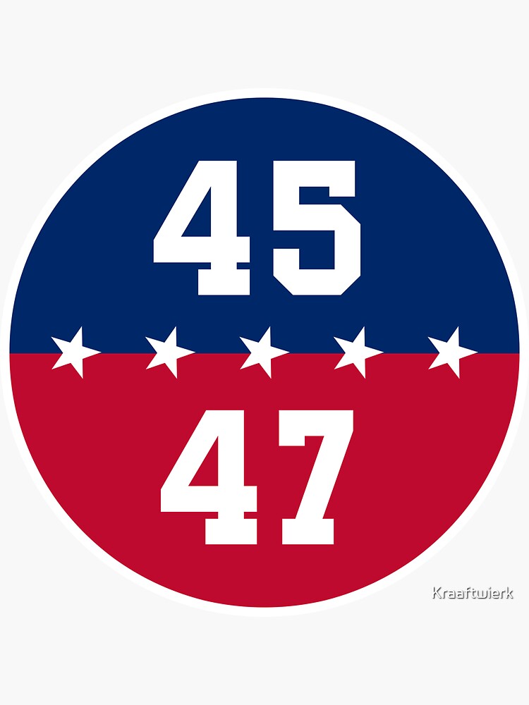 "Trump 45 47 USA Style" Sticker for Sale by Kraaftwierk | Redbubble