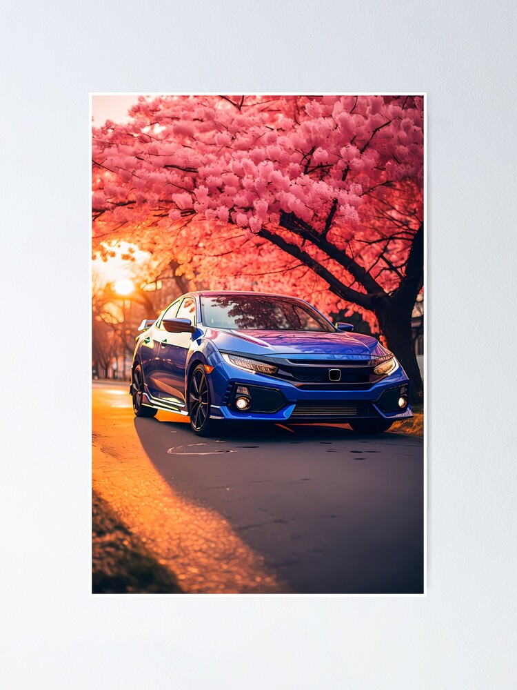 "Japanese Hot Hatch Under Cherry Blossoms" Poster for Sale by ...
