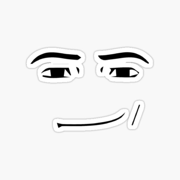 "Roblox Face Smoulder" Sticker for Sale by Alexandra Stockin | Redbubble