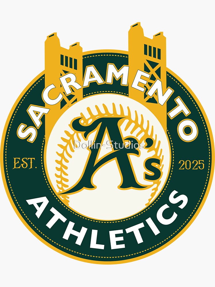 "Sacramento Athletics" Sticker for Sale by Dollin-Studios | Redbubble