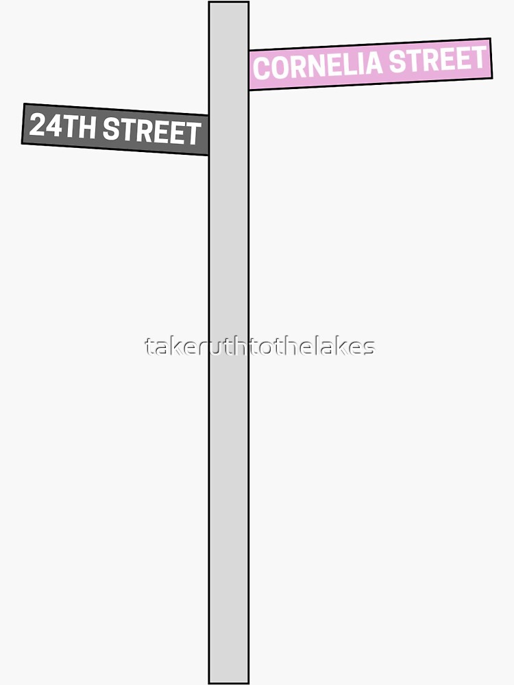 "cornelia street and 24th street" Sticker for Sale by ruthsreadsss ...