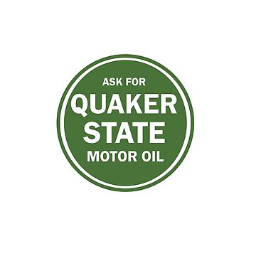 "Vintage Quaker State Motor Oil Logo" Sticker for Sale by Mackabee ...