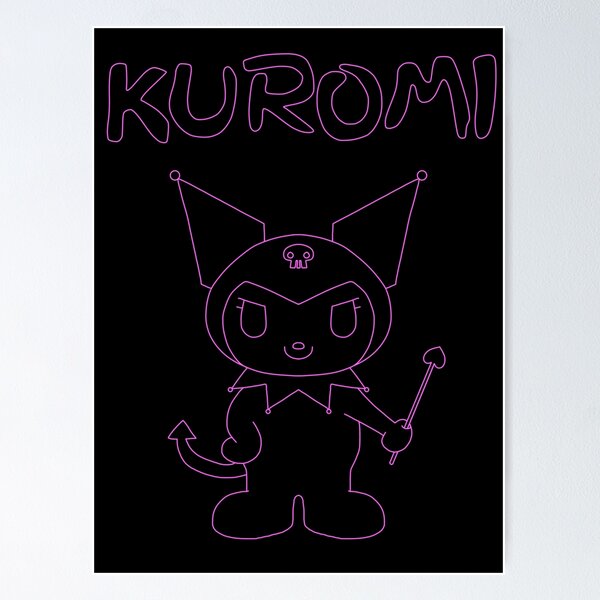 "Kuromi (Pink Outline)" Poster for Sale by KaneWolfMusic | Redbubble