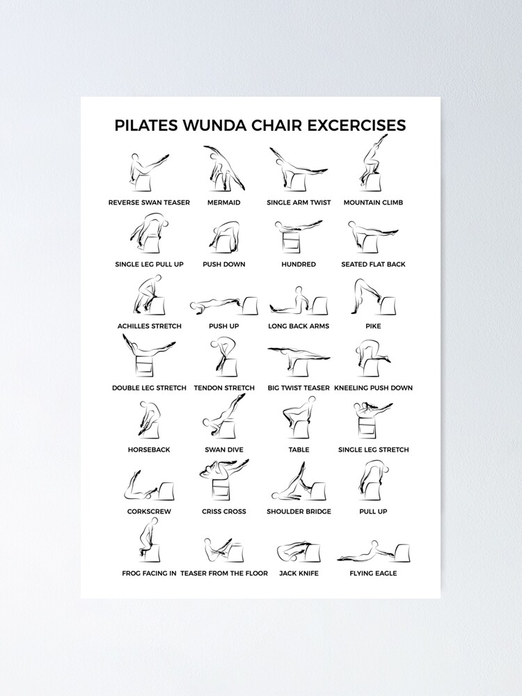"Pilates wunda chair exercises" Poster for Sale by sashica | Redbubble