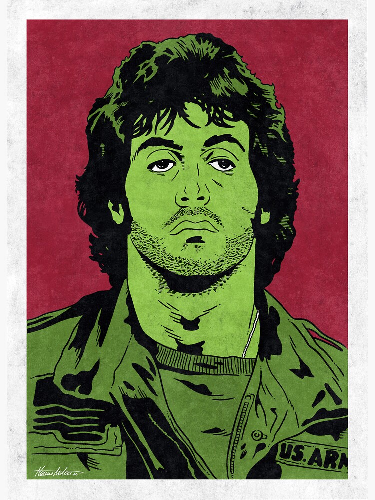 "RAMBO - First Blood (Pop Art) " Sticker for Sale by FamousWeirdosRB ...