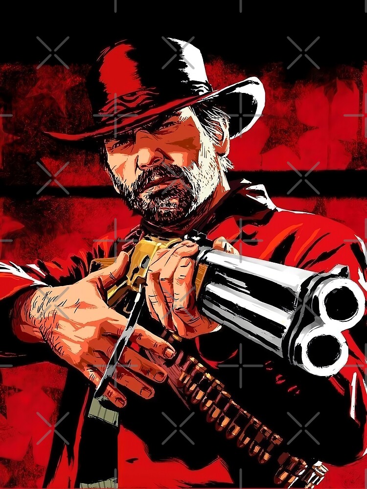 "aim art works of rdr 1 and 2 online game" Poster for Sale by bakaartss ...