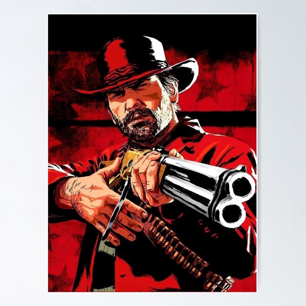 "aim art works of rdr 1 and 2 online game" Poster for Sale by bakaartss ...