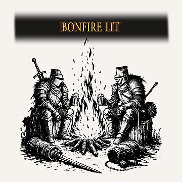 "Bonfire lit " Sticker for Sale by OneEyedRobo | Redbubble