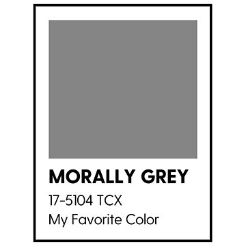 "Morally Grey Pantone Color Swatch" Sticker for Sale by Taiga-Design ...