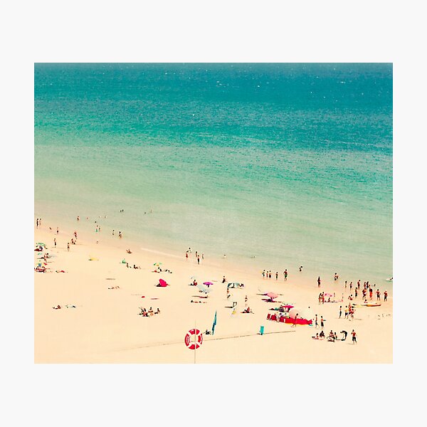 Lámina fotográfica «Impresión de playa aérea - Océano - Playa llena de ...