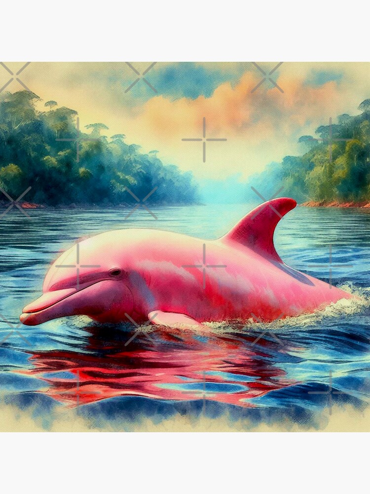 " The Amazonian Pink Dolphin O Boto cor de rosa Brasileiro v4" Sticker ...
