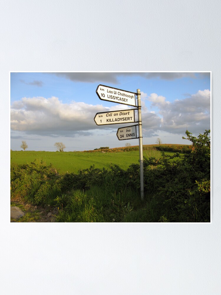 "County Clare signposts" Poster for Sale by BANNER25 | Redbubble