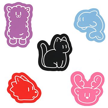 "Plave kpop group animal stickers" Sticker for Sale by NamG7 | Redbubble