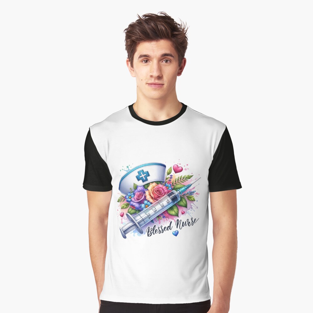 "Nurse’s Blessing – Cap, Flowers & Syringe" Sticker for Sale by ...