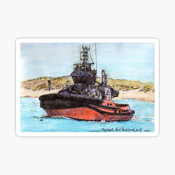 Tug Boat Stickers | Redbubble