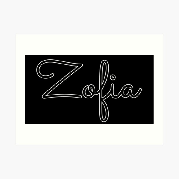 "Writing Zofia Name Label (Black)" Art Print for Sale by NormadWorld ...