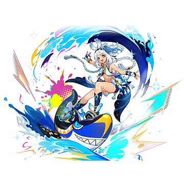 "Mualani Splash Art, Genshin Impact" Sticker by Demray | Redbubble