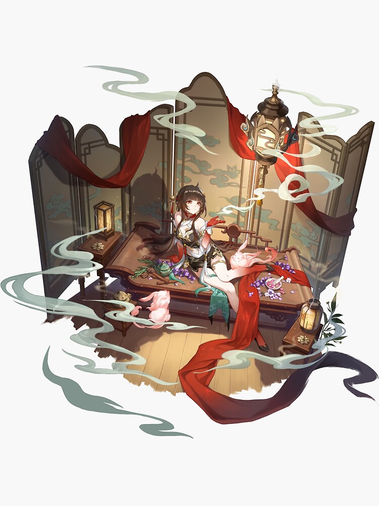 "Lingsha Splash Art, Honkai Star Rail" Sticker by Demray | Redbubble