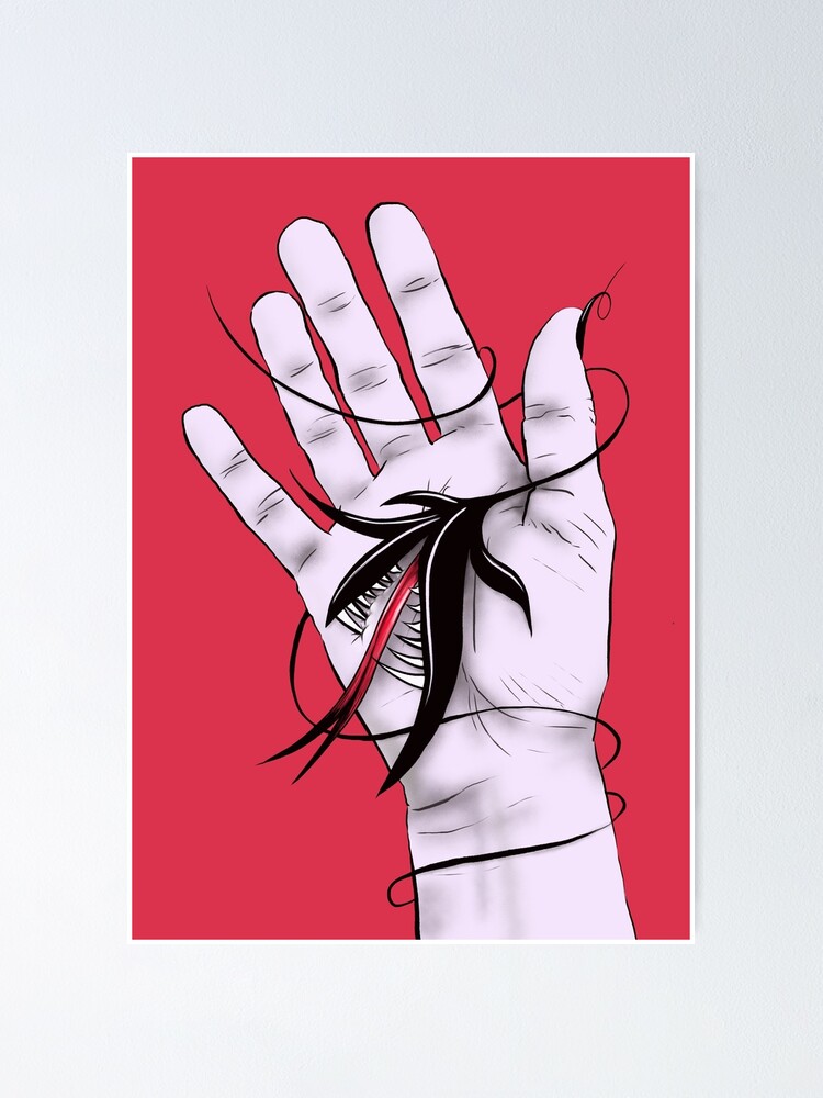 Póster «Picor perturbador - Monstruo de flores que muerde la mano» de ...