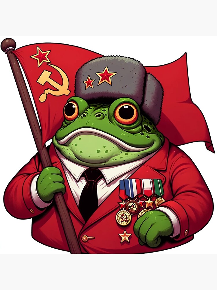 "Comrade Frog Sticker" Sticker for Sale by SDDP | Redbubble