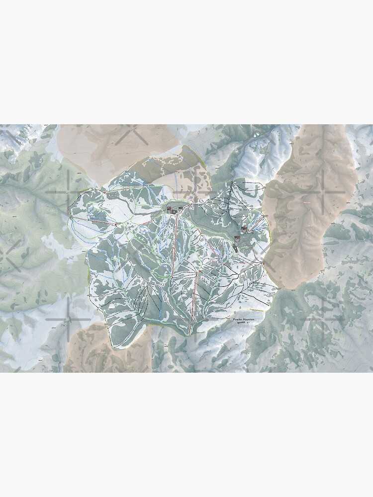 "Powder Mountain Resort Trail Map" Poster for Sale by mapsynergy ...