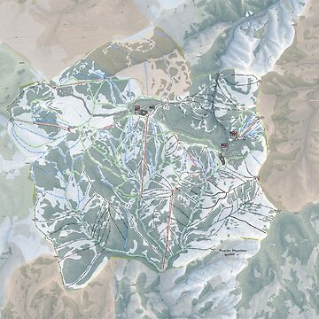 "Powder Mountain Resort Trail Map" Poster for Sale by mapsynergy ...