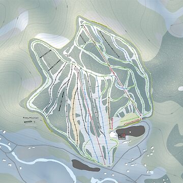 "Poley Mountain Resort Trail Map" Poster for Sale by mapsynergy | Redbubble