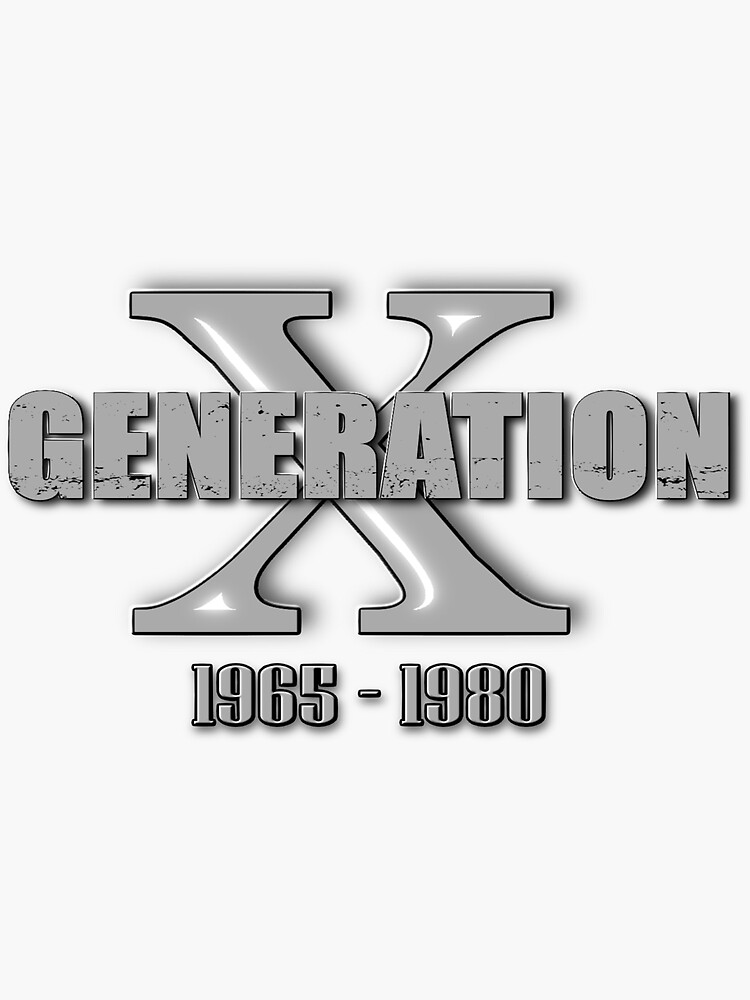 "Generation X" Sticker for Sale by fgtdesignz | Redbubble