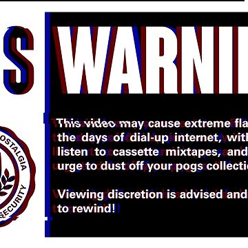 "VHS Nostalgia Warning - Vintage Movie Info" Sticker for Sale by Studio ...