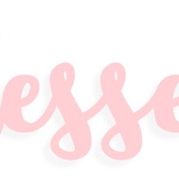 "BLESSED cursive script design in light pink" Sticker for Sale by ...