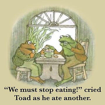 "Frog and Toad Eating Cookies" Sticker for Sale by PoeTatoes | Redbubble