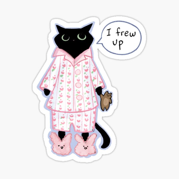 "mom, i frew up" Sticker for Sale by isabellestaub | Redbubble