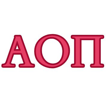 "Alpha Omicron Pi Greek Letters" Sticker for Sale by ella1505 | Redbubble