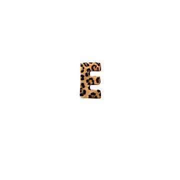 "leopard letter - E" Sticker for Sale by pinkmartinii | Redbubble
