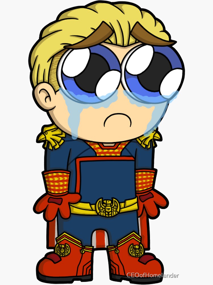 "Sad Homelander" Sticker for Sale by CEOofHomelander | Redbubble