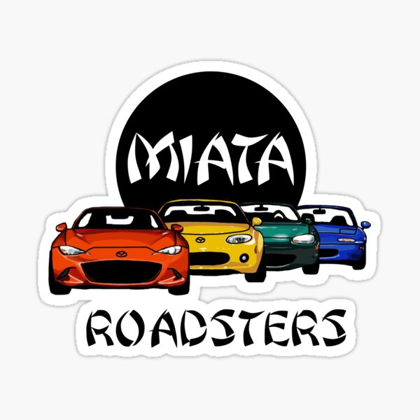 "Miata Roadsters" Sticker for Sale by MyYata | Redbubble