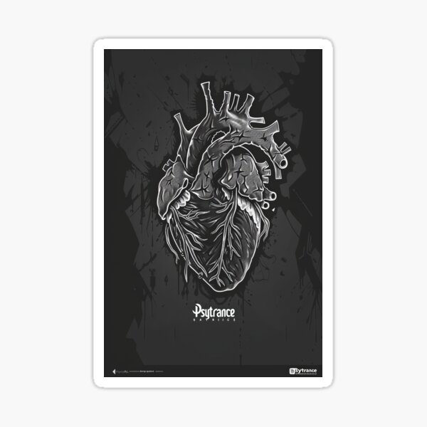 "Heart with "Psytrance" Text in Graffiti Style" Sticker for Sale by ...