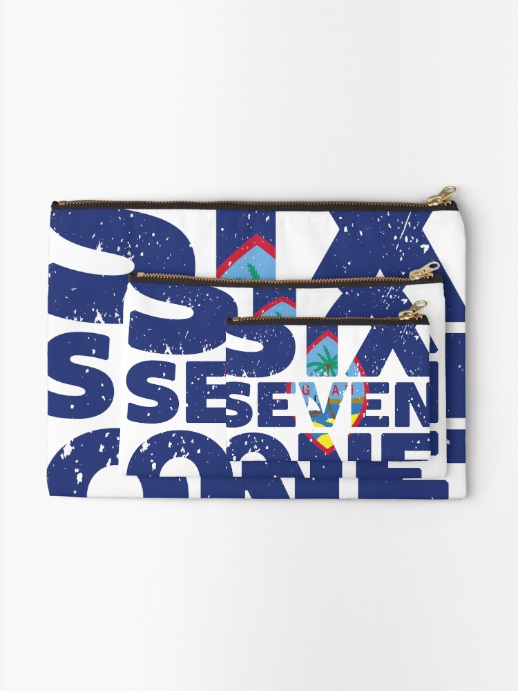 "Guam 671 Area Code Six Seven One " Zipper Pouch for Sale by ...