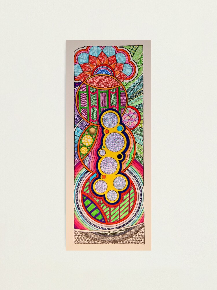Impression photo « Graphisme Zentangle Coloré Vertical », par MrMystere ...