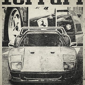 "Ferrari F40 Vintage " Poster for Sale by thundergearshop | Redbubble