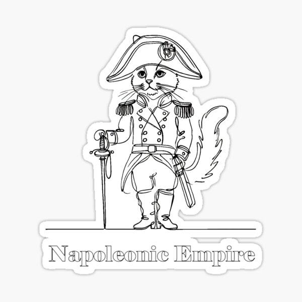 "Napoleonic Empire cat" Sticker by ChicClicker | Redbubble
