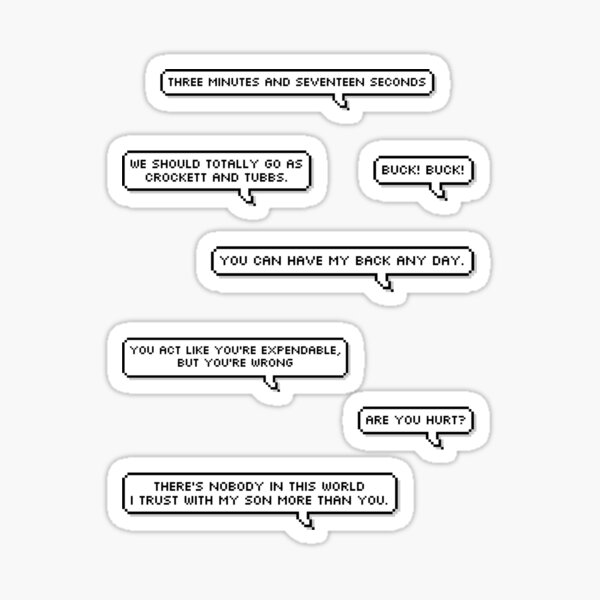 "Buddie Text Pack: Eddie Edition" Sticker for Sale by RuthandRose ...